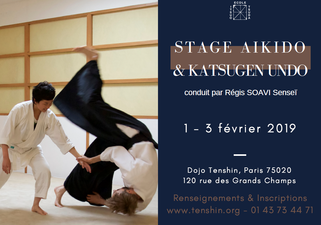 Stage d’aikido et Katsugen Undo – du 1er au 3 février 2019 | Dojo Tenshin